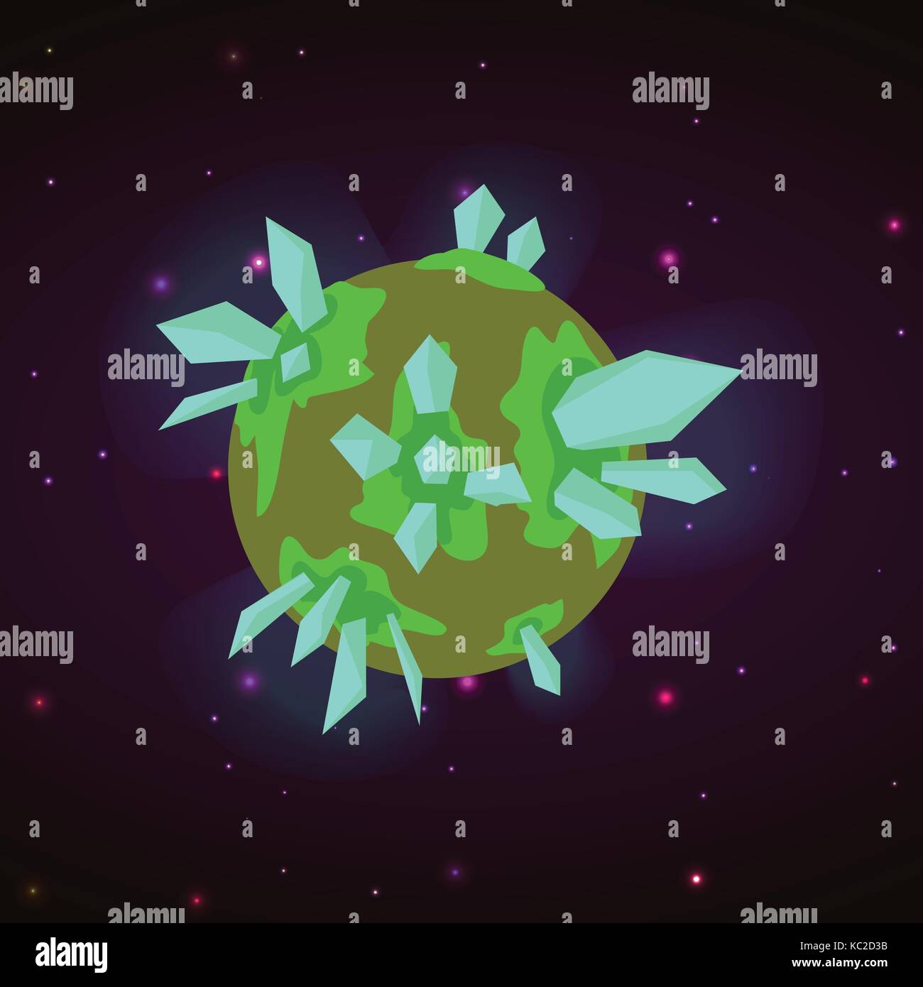 Crystal earth balls Stock Vector Images - Alamy