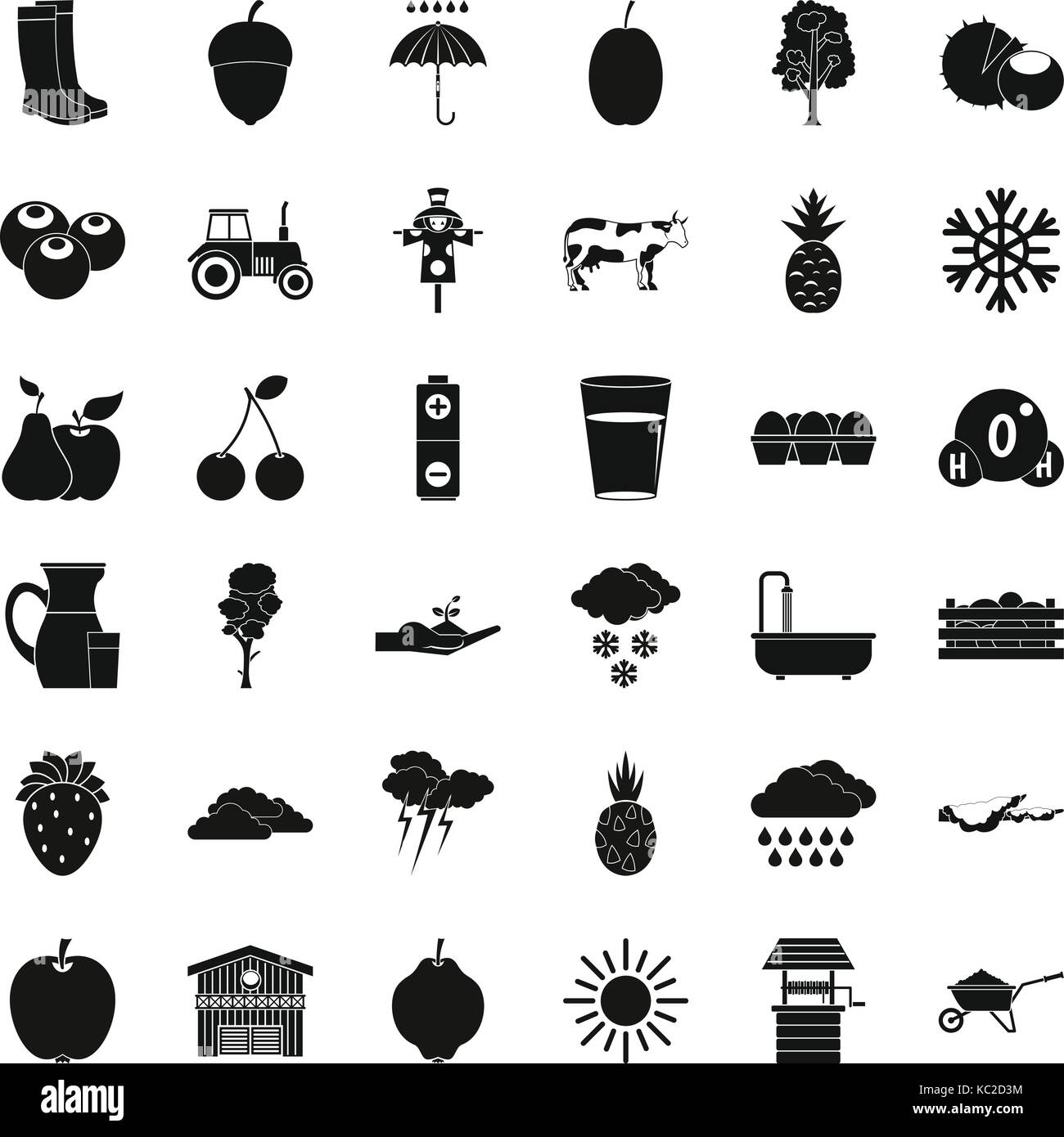 Umbrella icons set, simple style Stock Vector Image & Art - Alamy