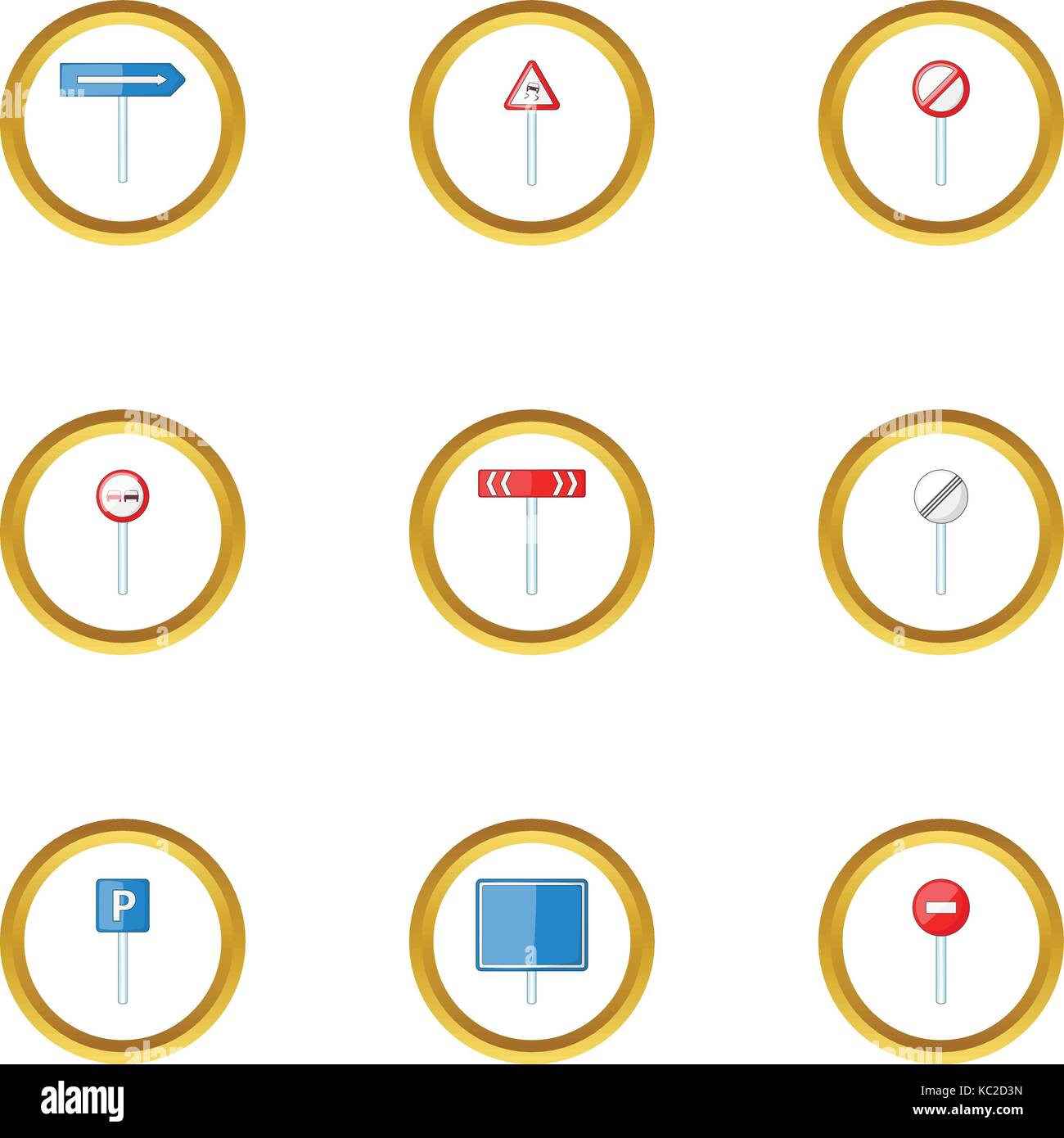 Empty road intersection icon cartoon hi-res stock photography and ...