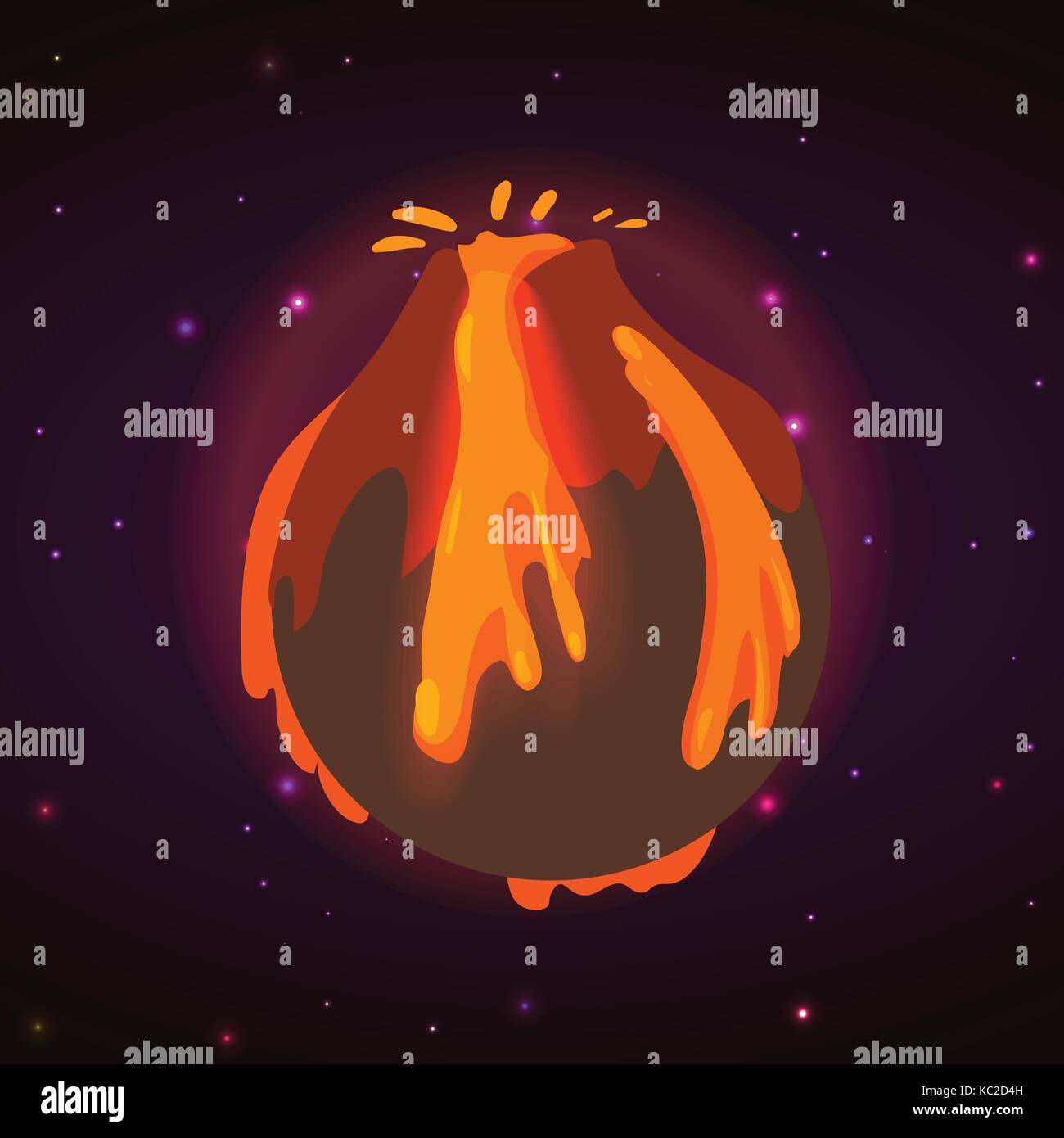 Eruption planet concept background, cartoon style Stock Vector Image ... Eruption planet concept background, cartoon style Stock Vector Image ...