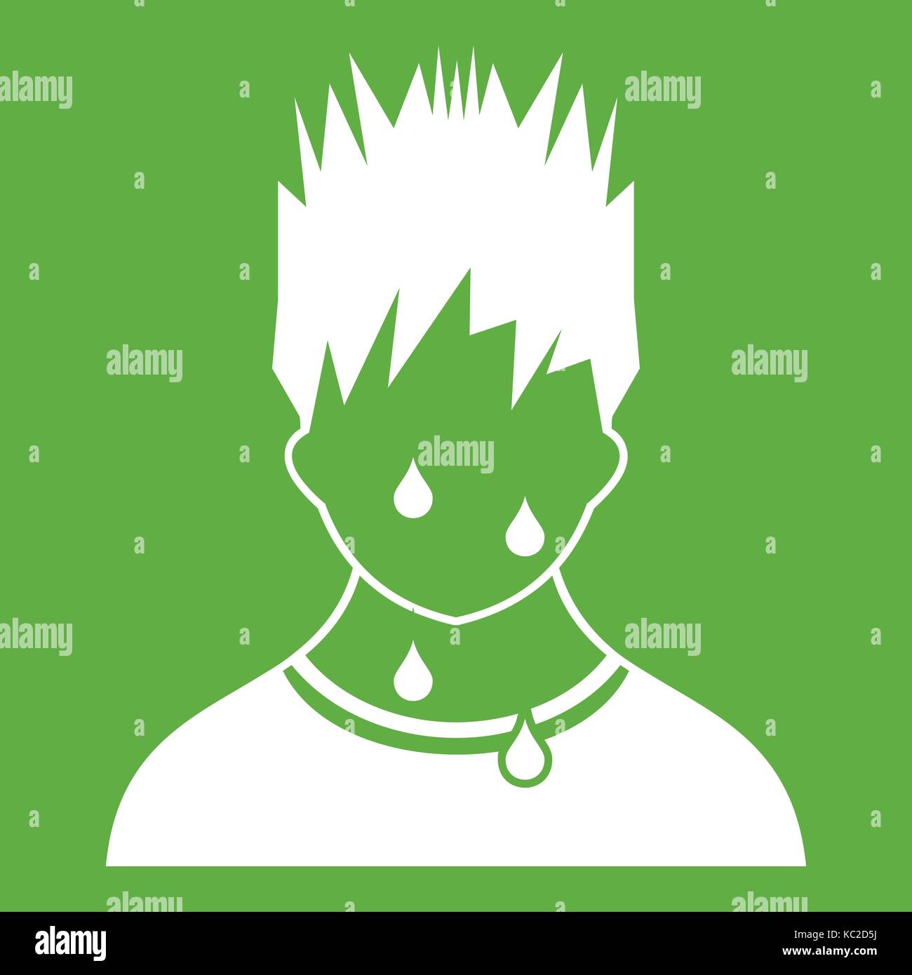 Sweaty man icon green Stock Vector Image & Art - Alamy