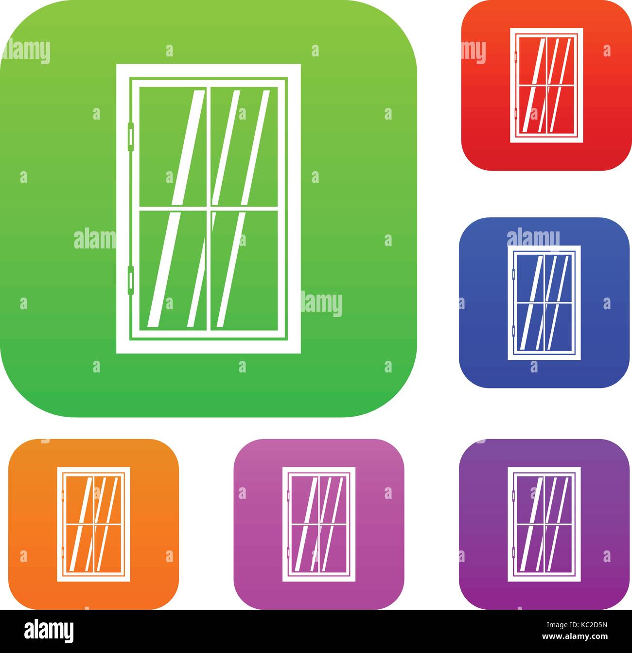 Closed window set color collection Stock Vector Image & Art - Alamy