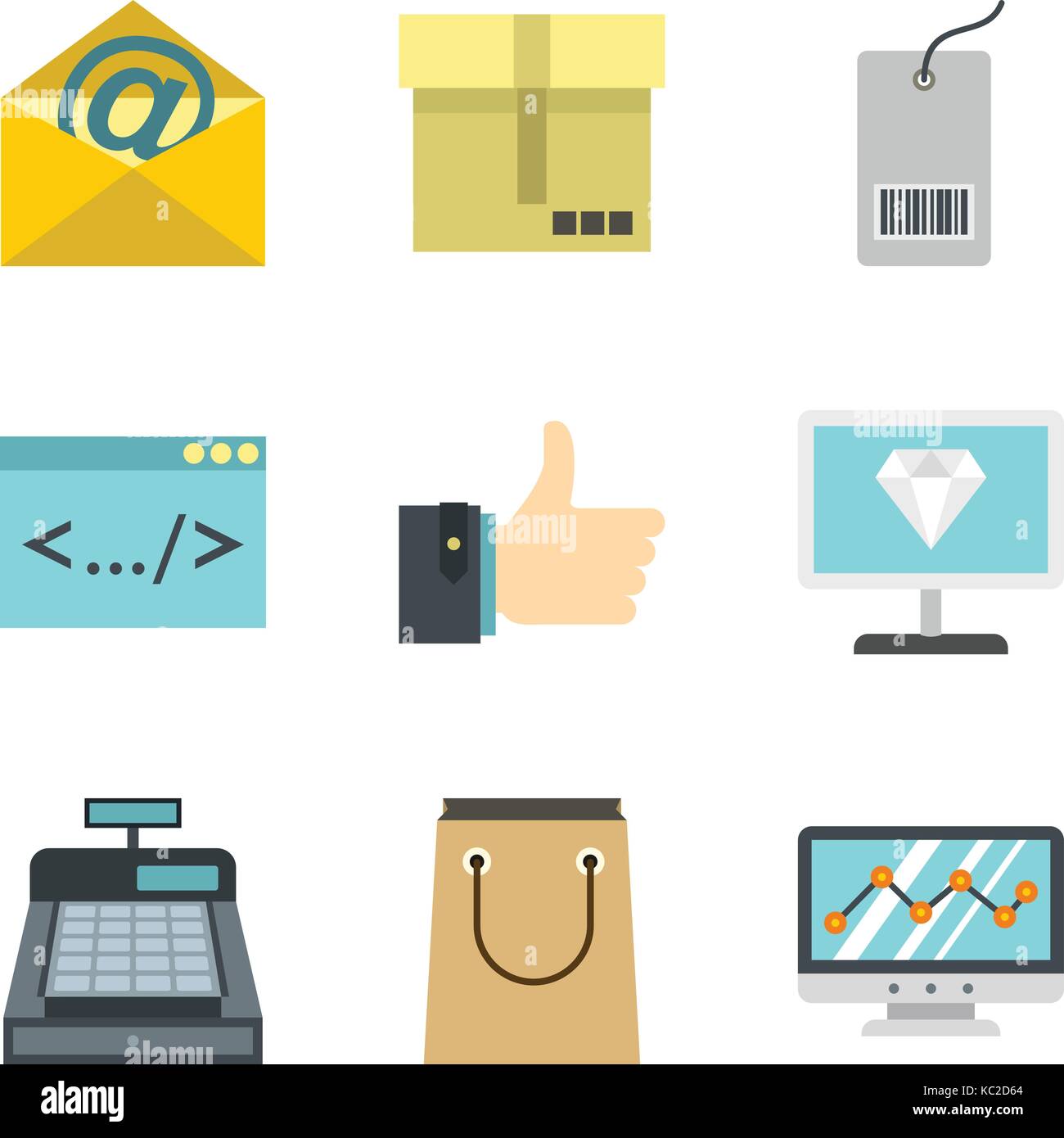 Cash payment icons set, cartoon style Stock Vector Image & Art - Alamy