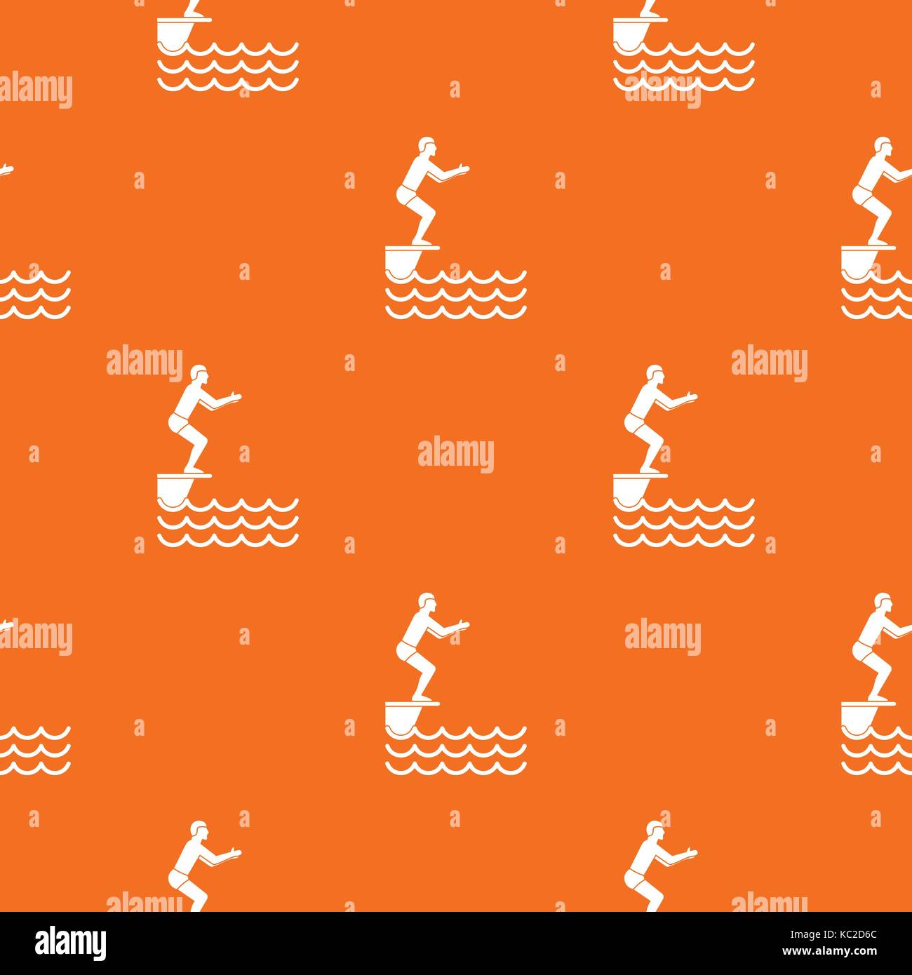 Man standing on springboard pattern seamless Stock Vector Image & Art ...