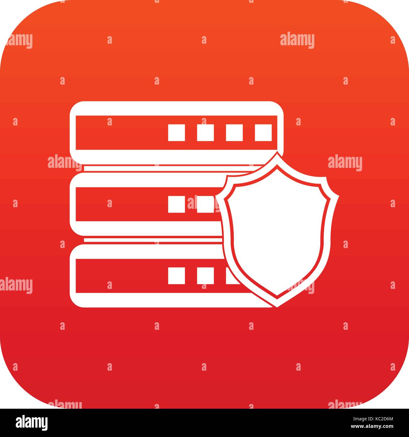 Database with gray shield icon digital red Stock Vector Image & Art - Alamy