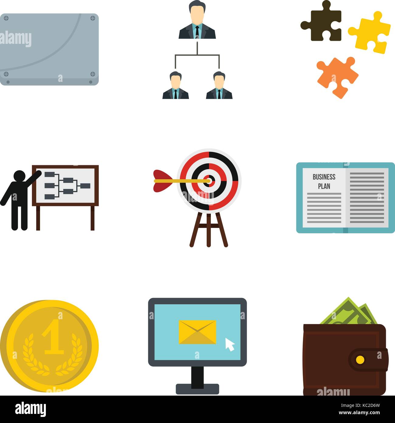 Head of company icons set, cartoon style Stock Vector Image & Art - Alamy