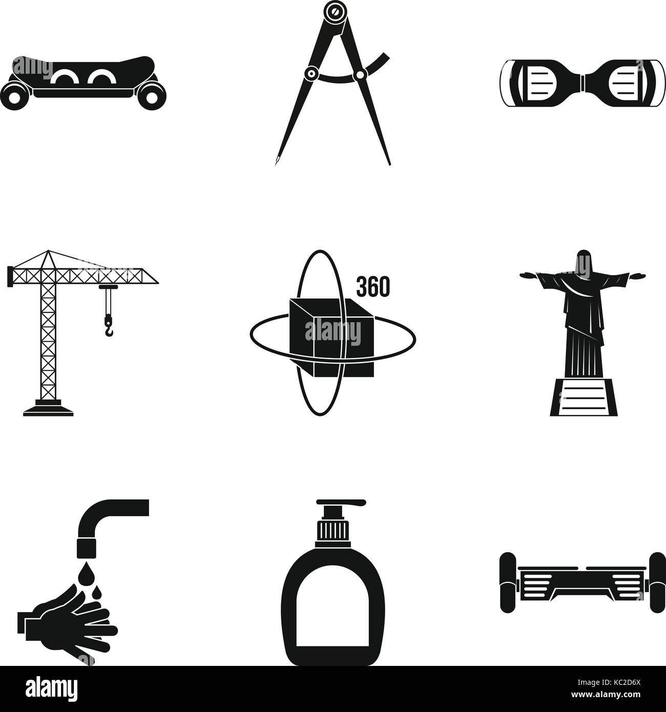 Pendulum icons set, simple style Stock Vector Image & Art - Alamy