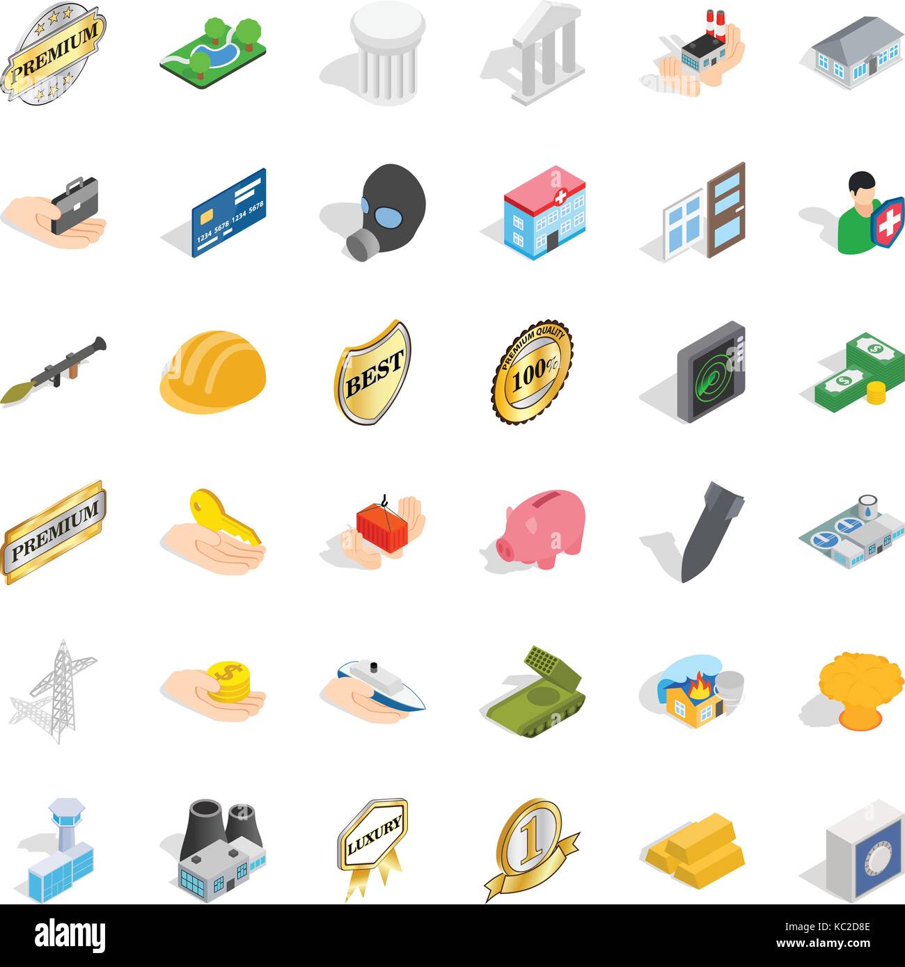 Firm icons set, isometric style Stock Vector Image & Art - Alamy