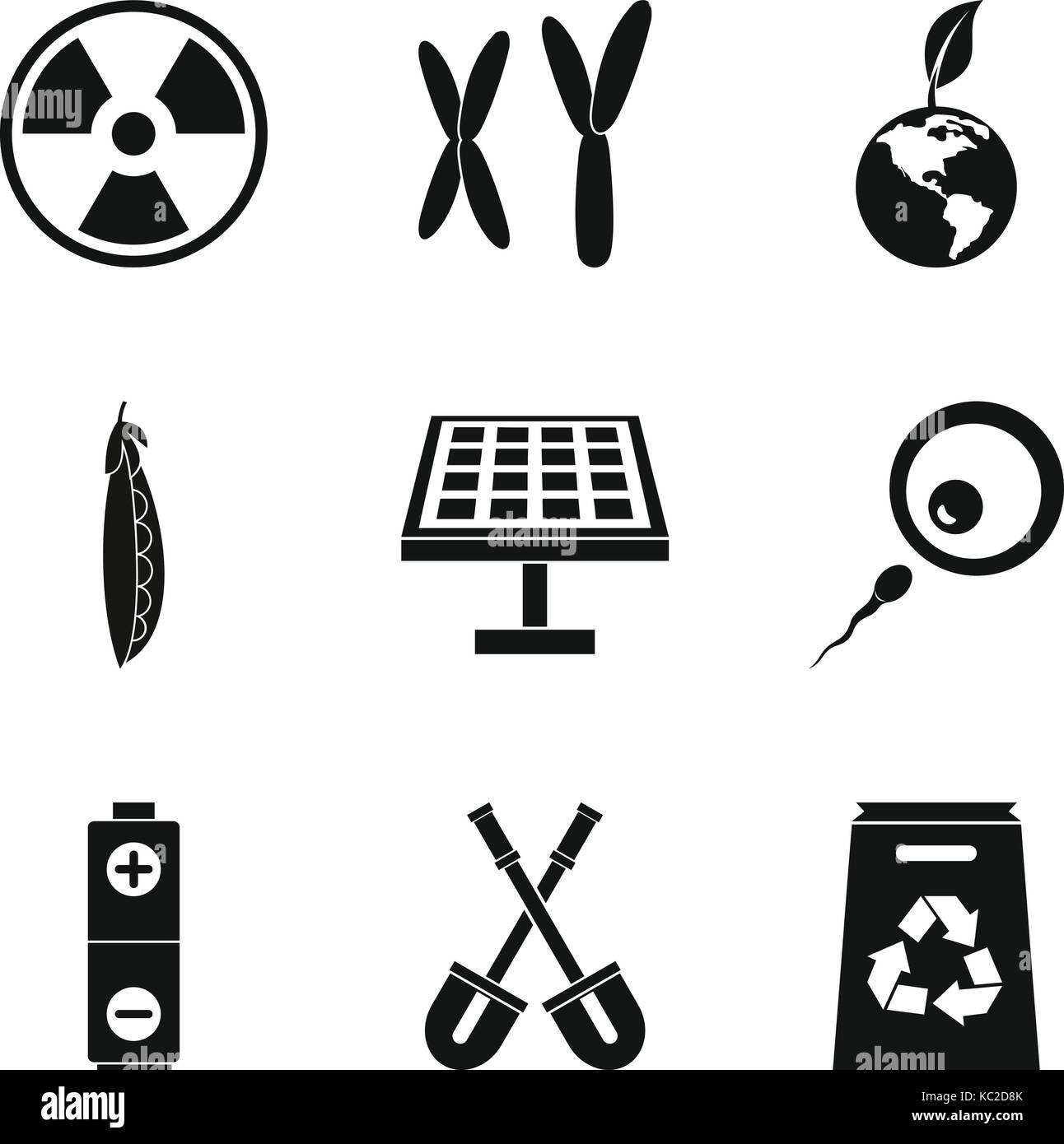 Clean city icons set, simple style Stock Vector Image & Art - Alamy