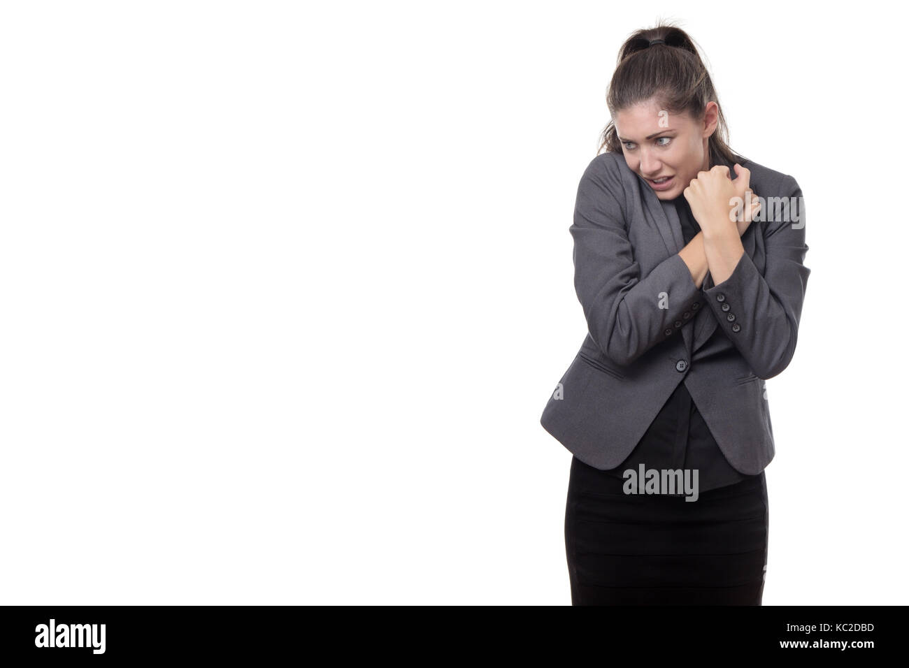 business woman stressed and finding work hard Stock Photo - Alamy