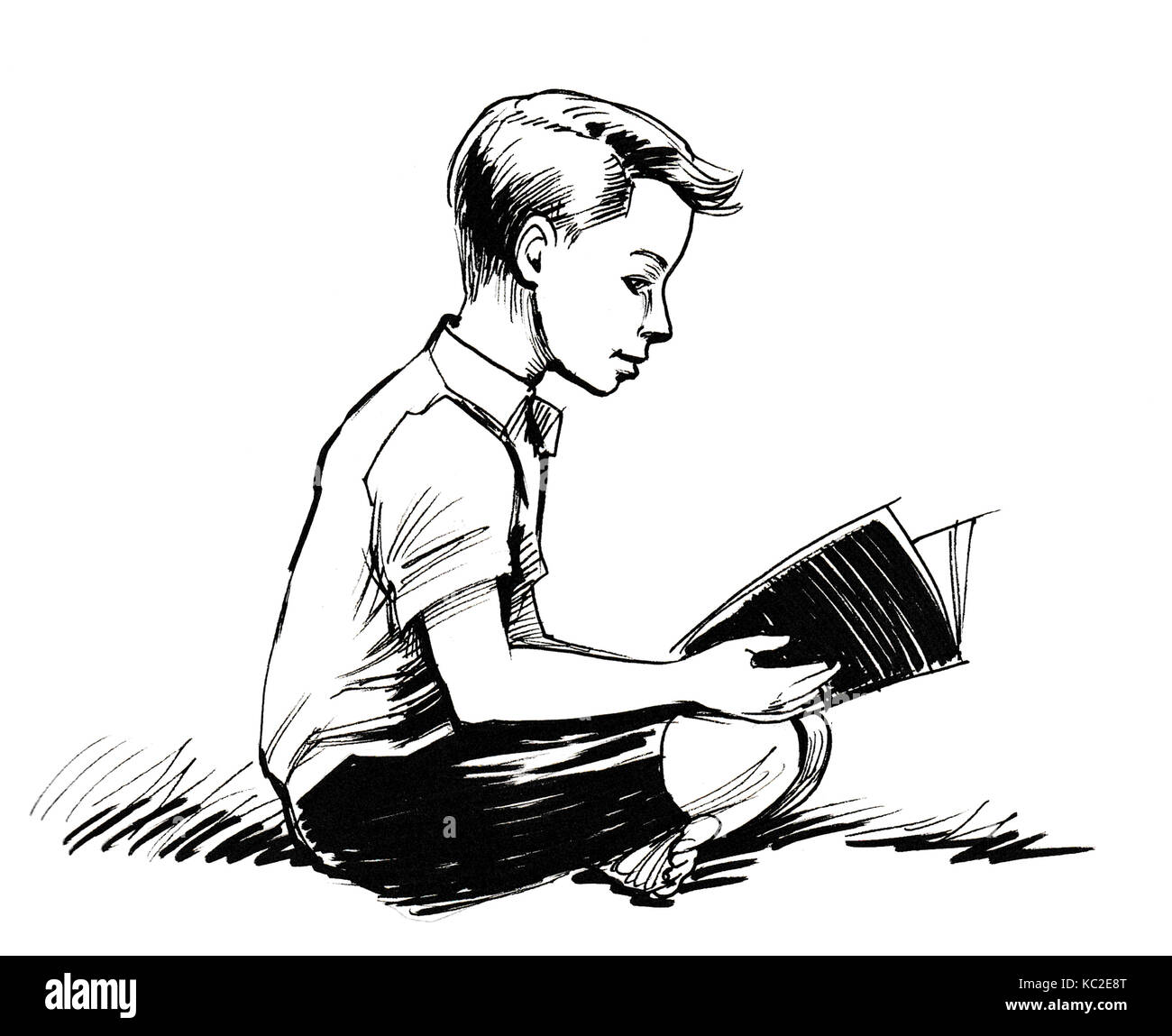 Boy Reading A Book