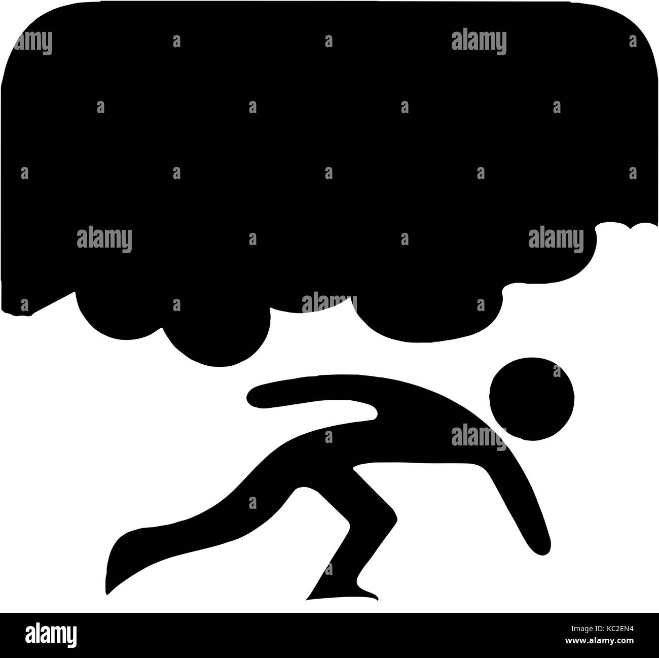 moment of fire exit from near the bottom of the smoke isolated on white ...