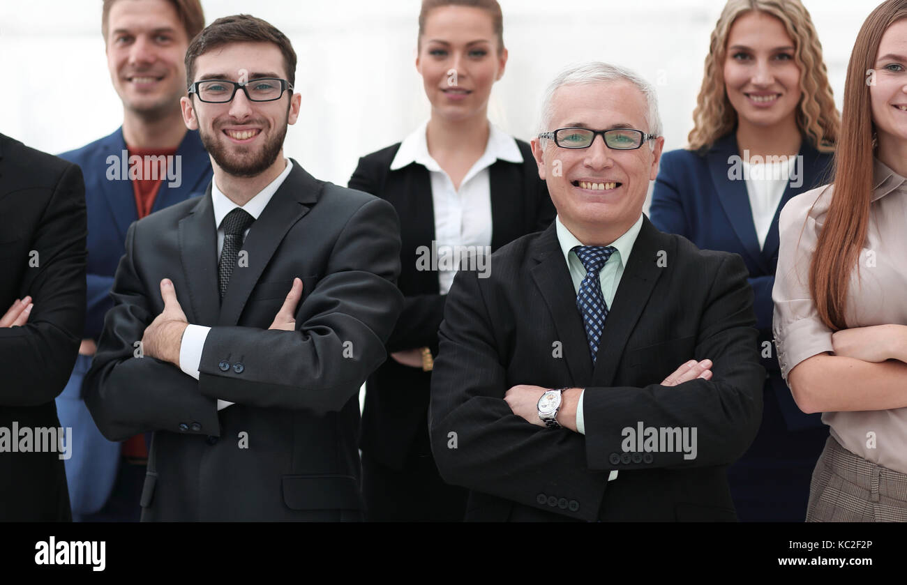 closeup portrait of a leading business team Stock Photo - Alamy