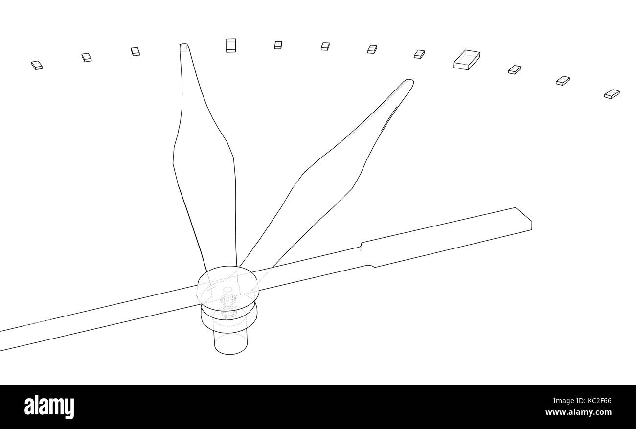 Clock face. Perspective view. Vector Stock Vector Image & Art - Alamy