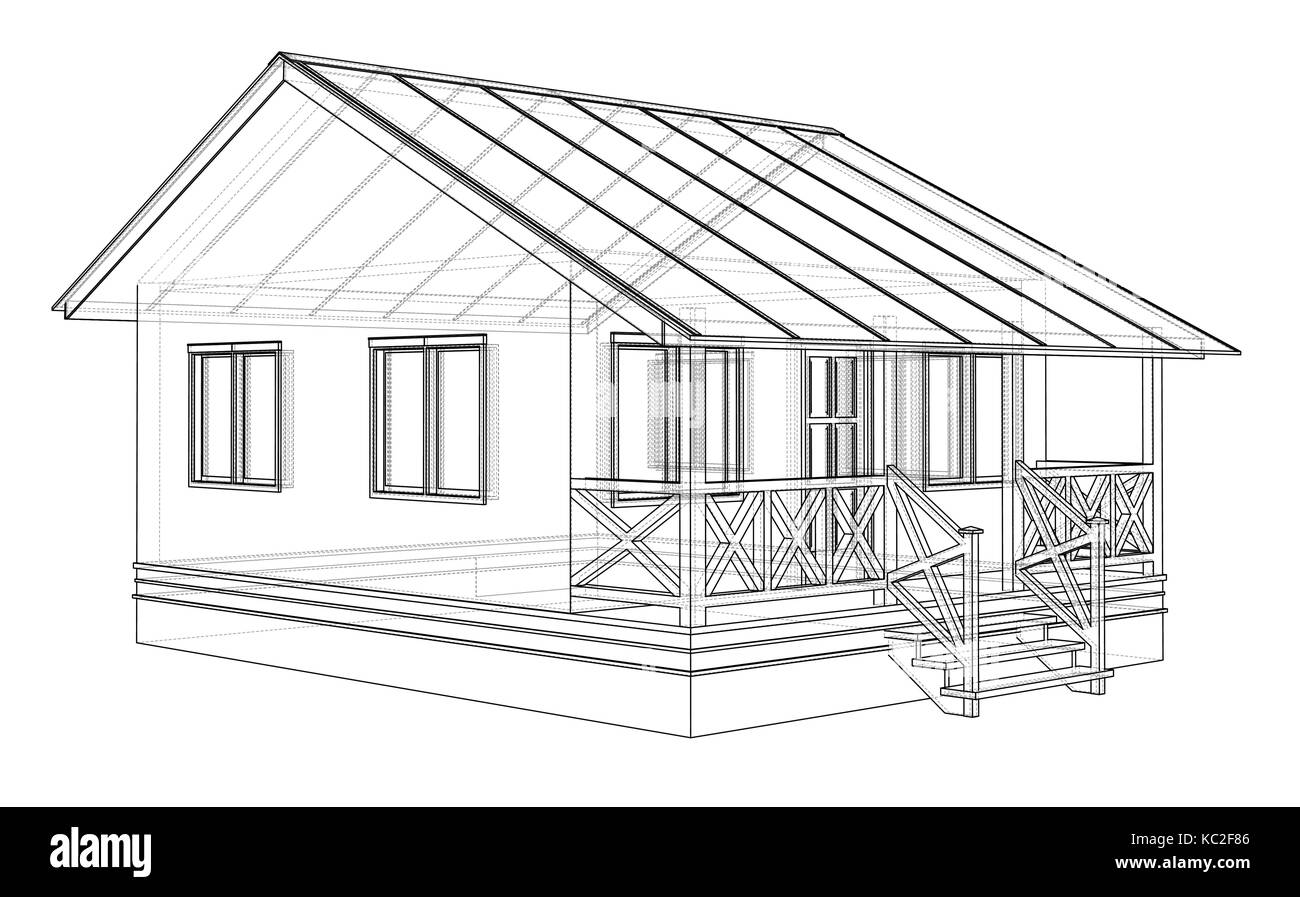 Private house sketch. Vector Stock Vector Image & Art - Alamy