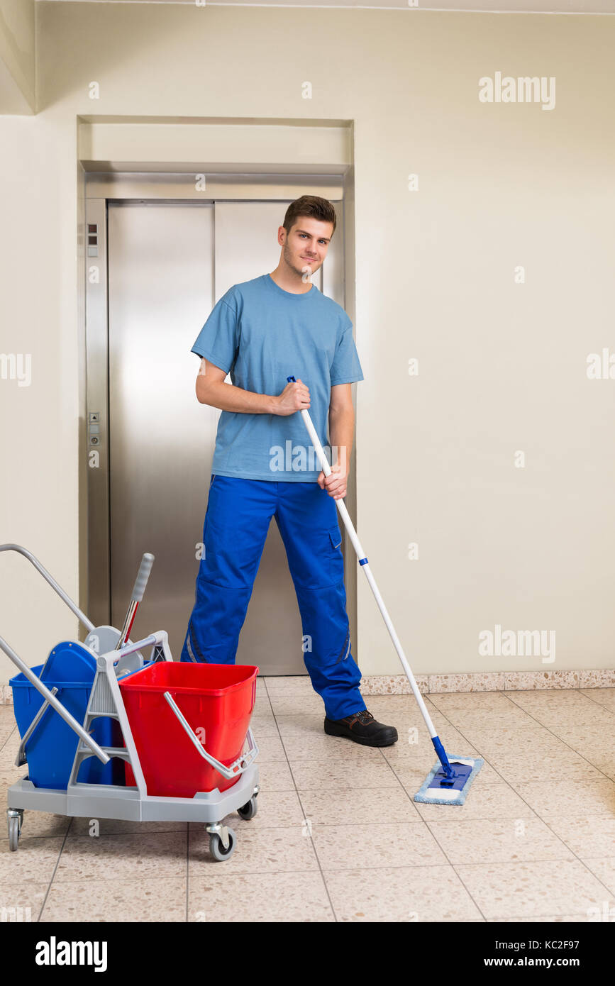 Janitor cleaning lift hi-res stock photography and images - Alamy