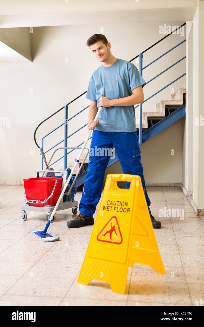 Janitor cleaning lift hi-res stock photography and images - Alamy