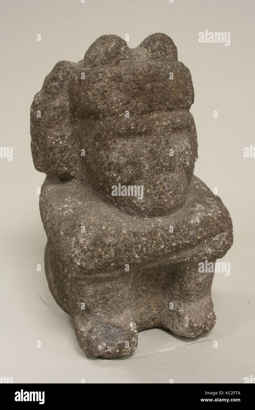 Seated Male Deity, 15th–16th century, Mexico, Mesoamerica, Aztec, Stone ...