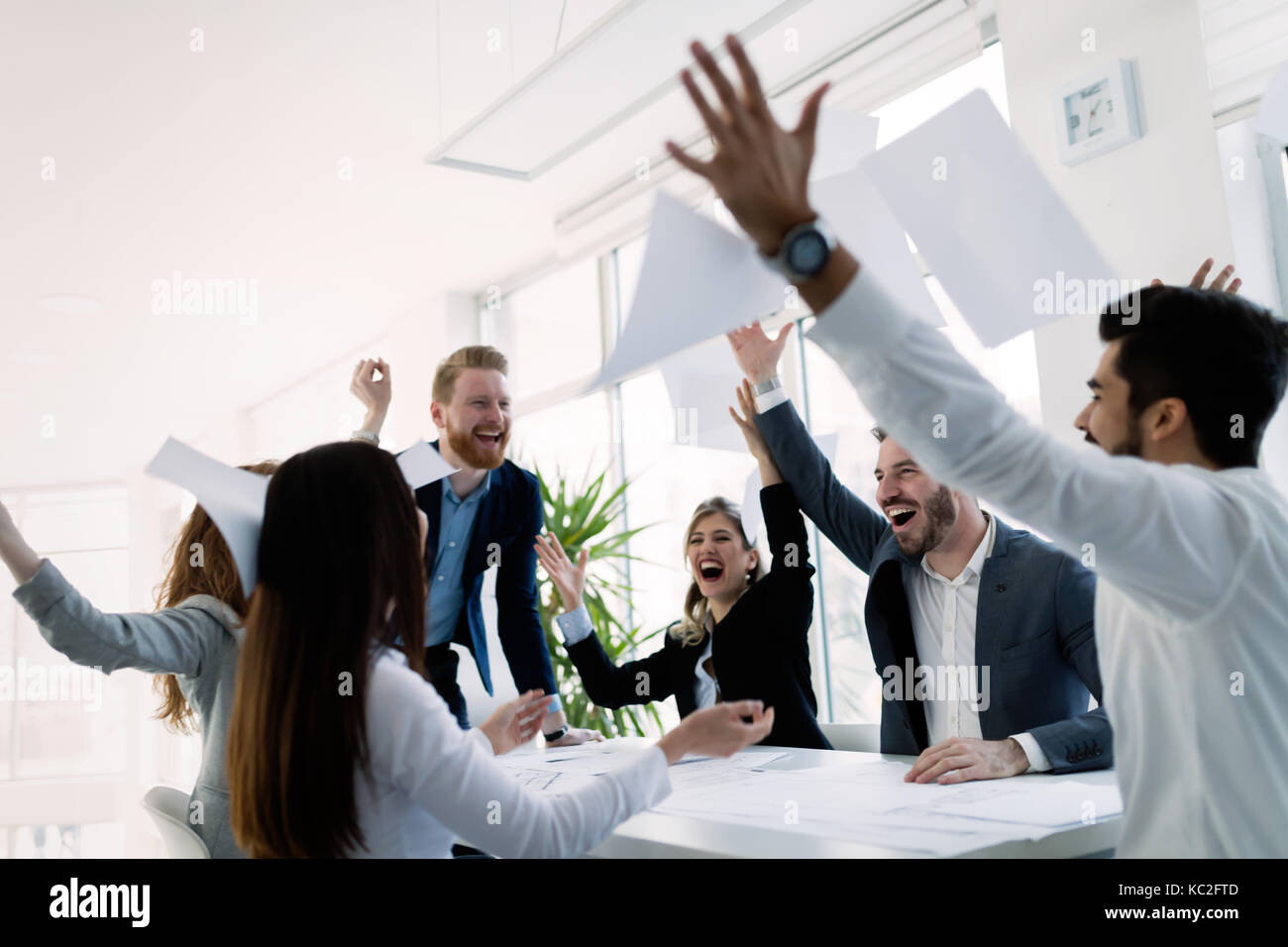Group of architects working together on project Stock Photo - Alamy