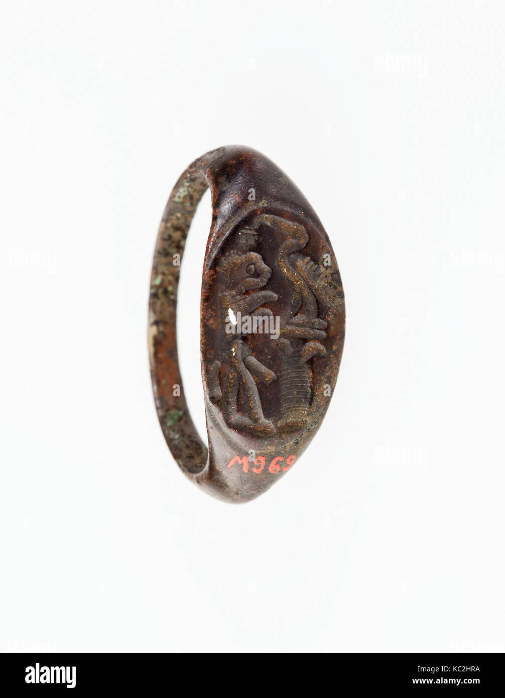 Ring, Ptolemaic Period, 304–30 B.C., From Egypt, Copper alloy, Diam: 2. ...