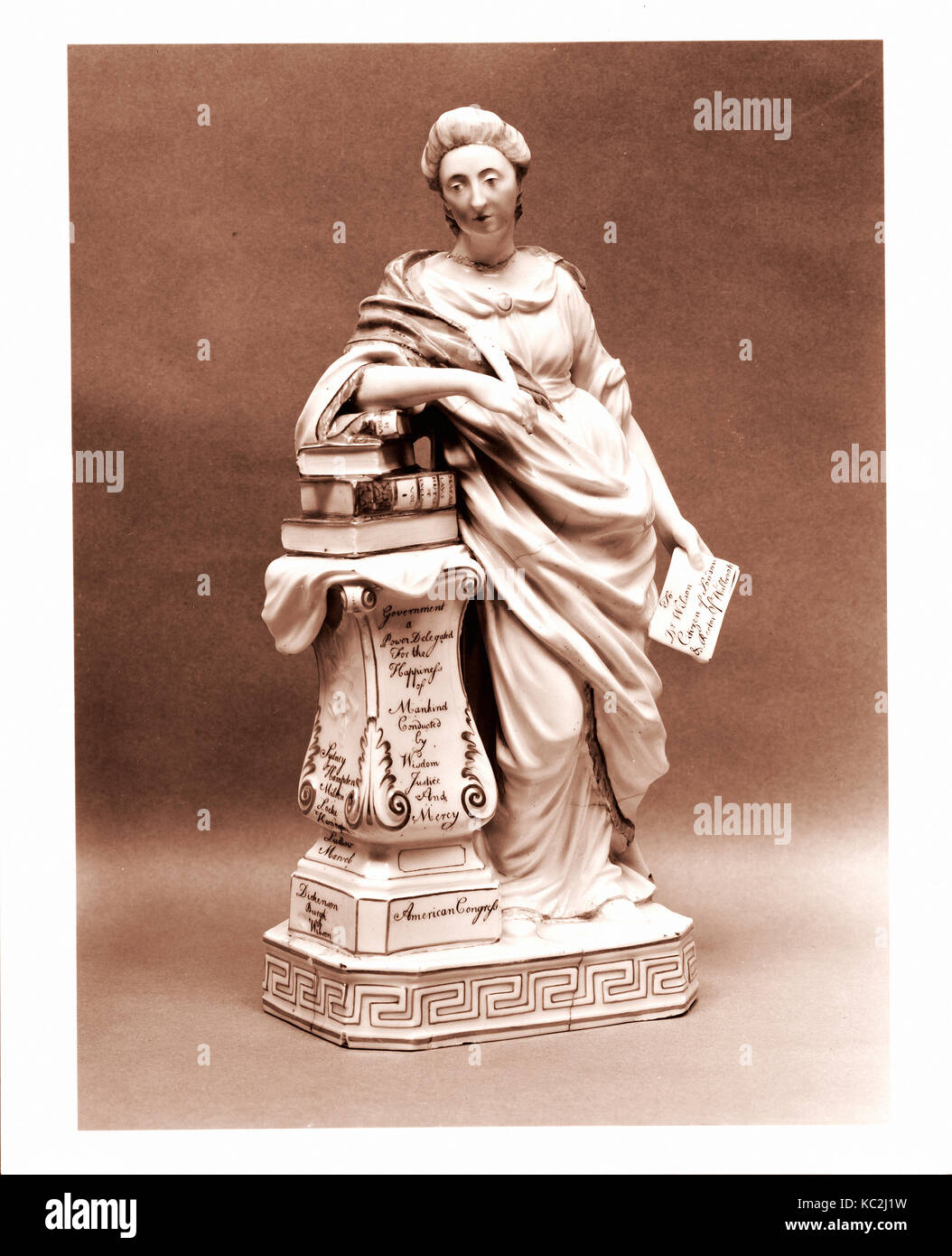 Figure of Mrs. Catherine Macaulay, Chelsea Factory, ca. 1775 Stock ...