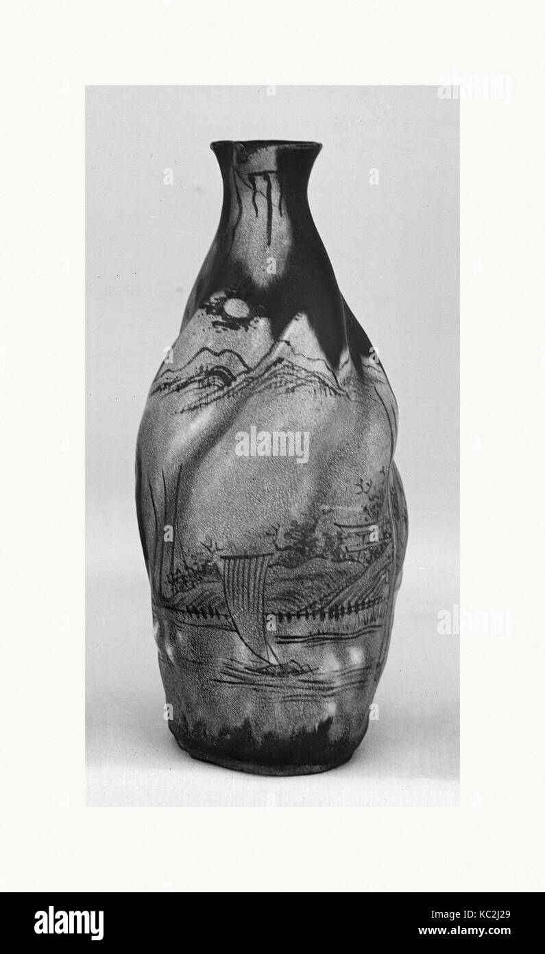 Bottle, Edo period (1615–1868), ca. 1790, Japan, Pottery decorated in ...