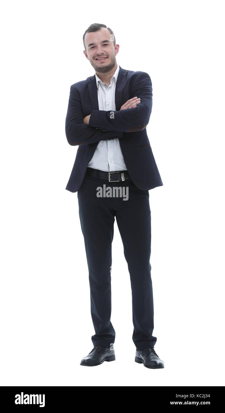 in full growth .portrait of successful business man Stock Photo - Alamy