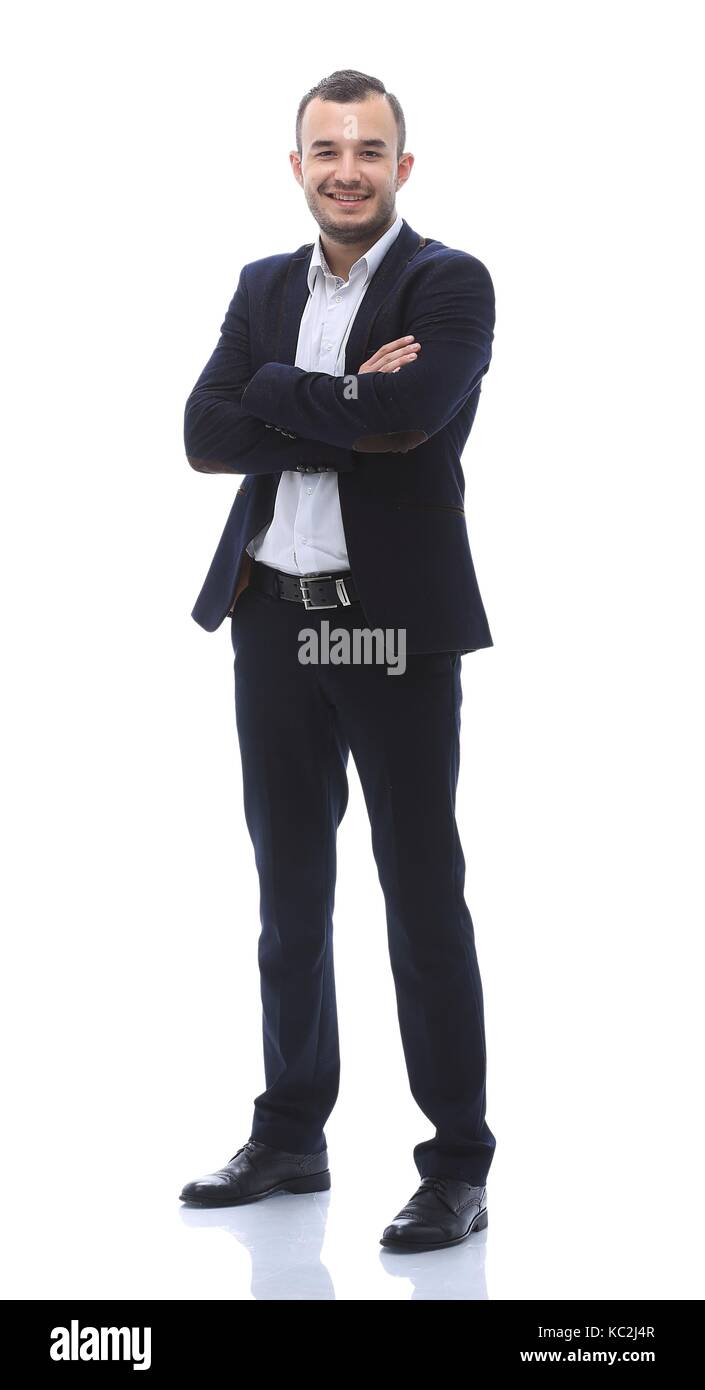 in full growth .portrait of successful business man Stock Photo - Alamy