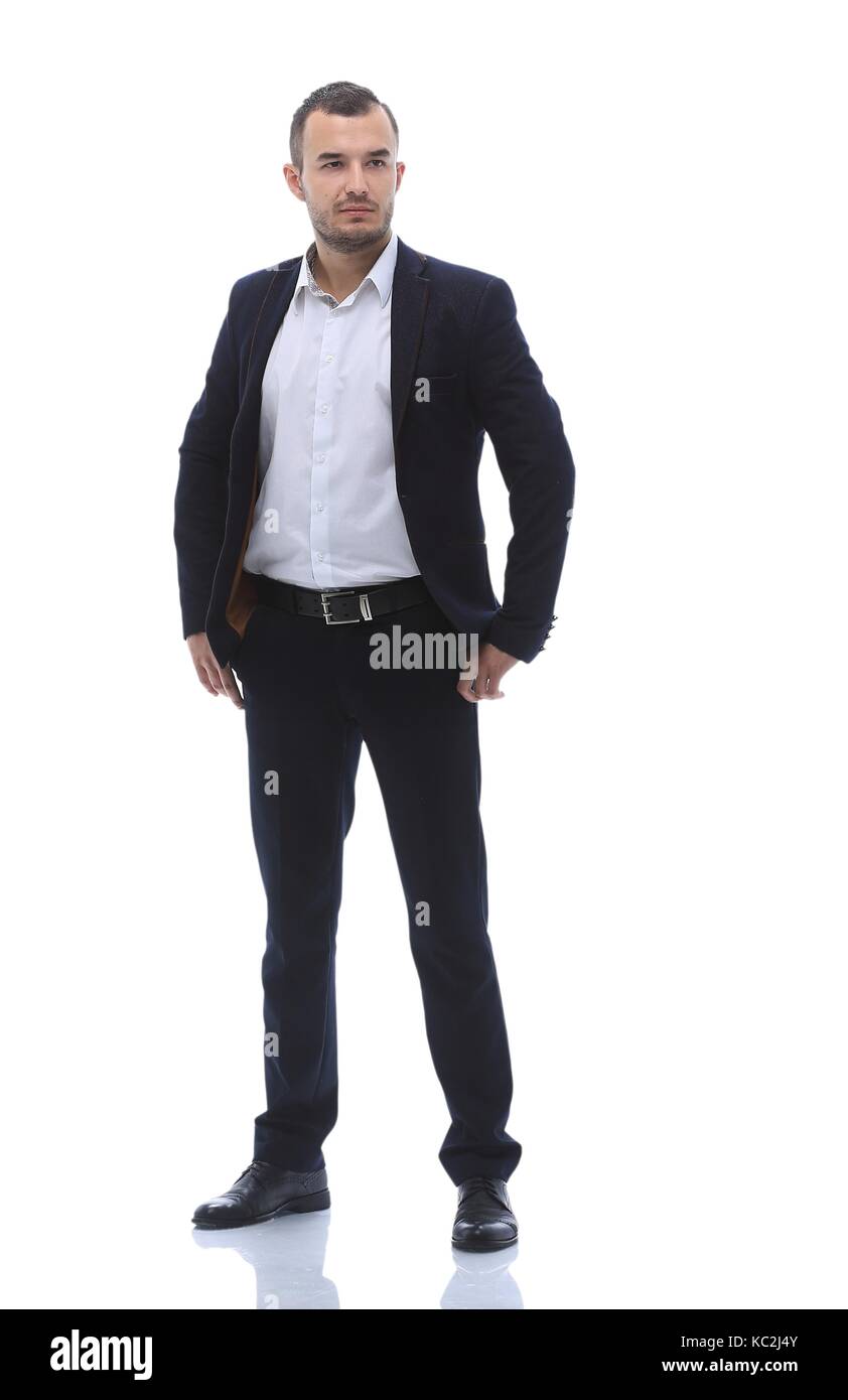 in full growth .portrait of successful business man Stock Photo - Alamy