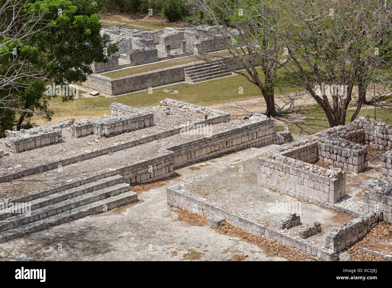 April 20, 2014 Campeche, Mexico: ancient mayan structures at the Edzna ...
