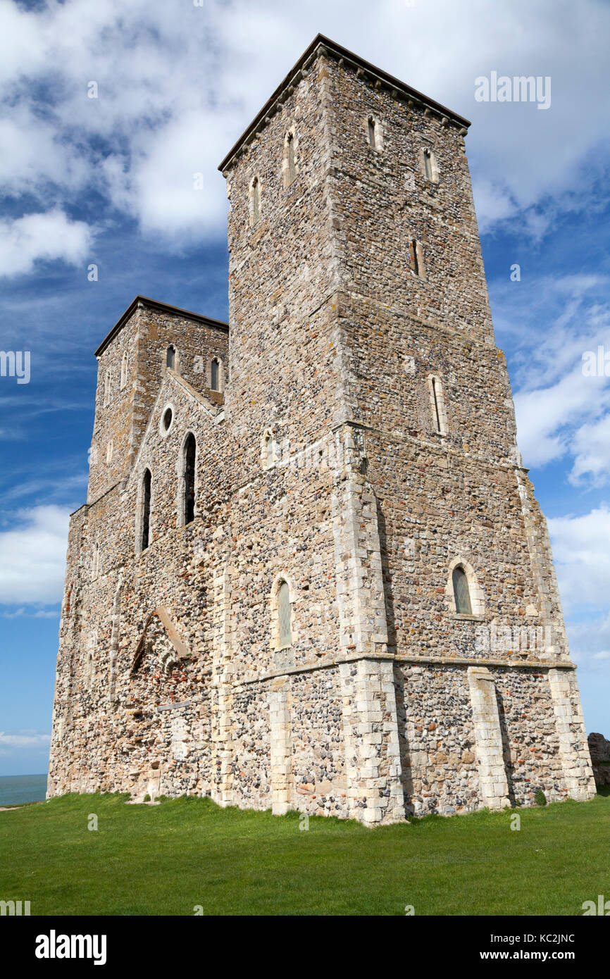 UK, Reculver, Reculver Towers and Roman Fort Stock Photo - Alamy