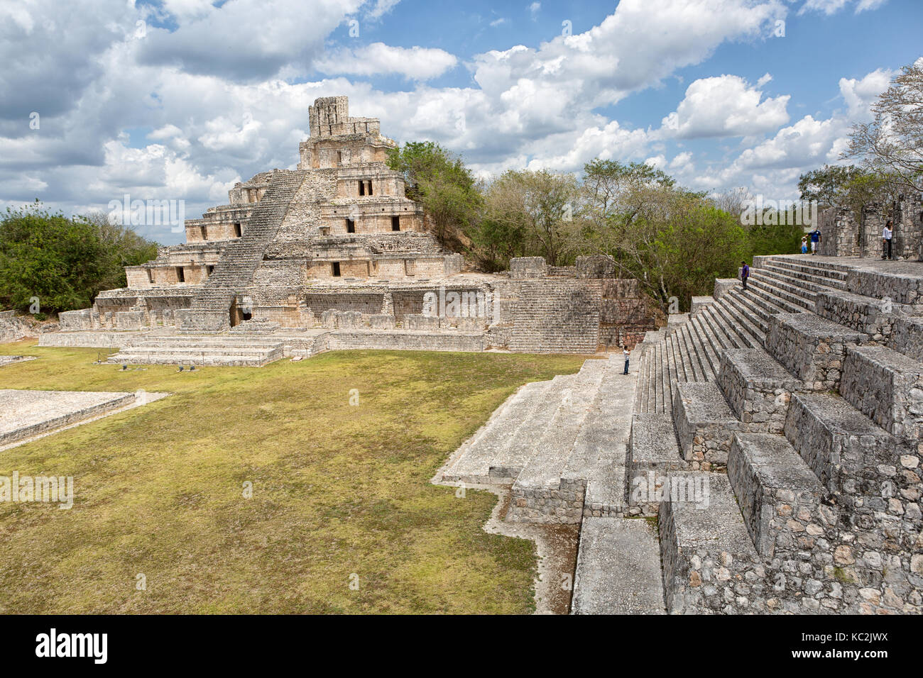 April 20, 2014 Campeche, Mexico: ancient mayan structures in the grand ...