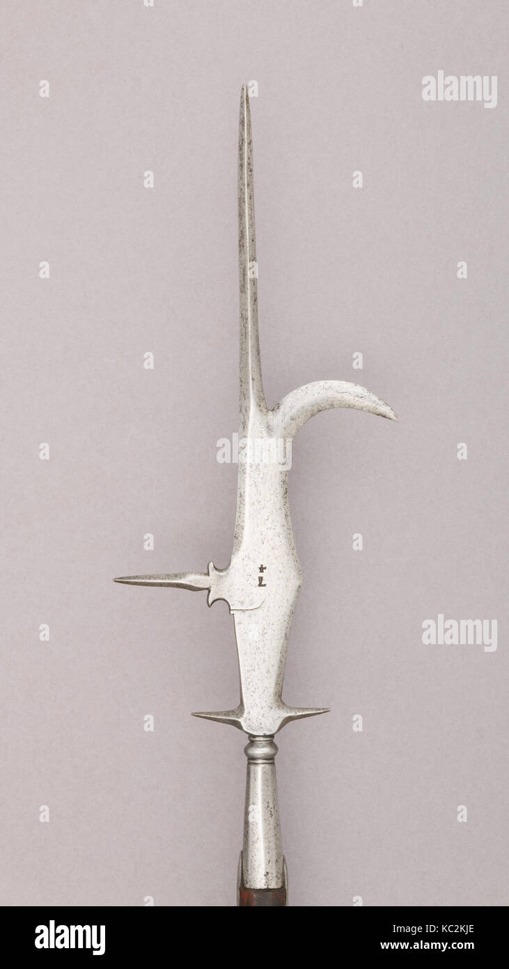 Guisarme, 16th century, Italian, Steel, wood, L. 64 5/8 in. (164.1 cm ...