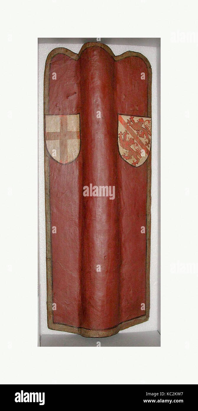 Archer's Shield (Pavise), 15th century, Swiss, Wood, linen, pigskin ...