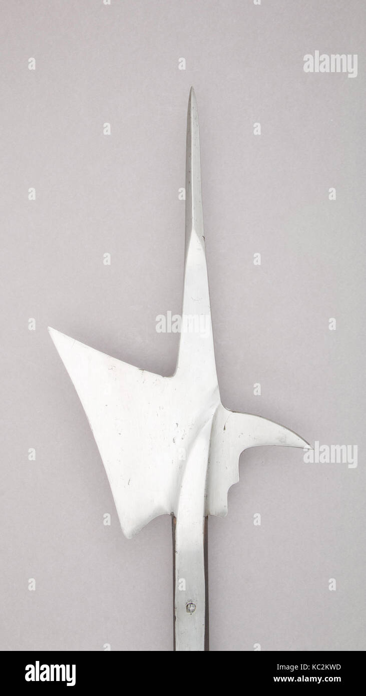 Halberd, early 16th century, Swiss, Steel, wood, L. 78 1/2 in. (199.3 ...
