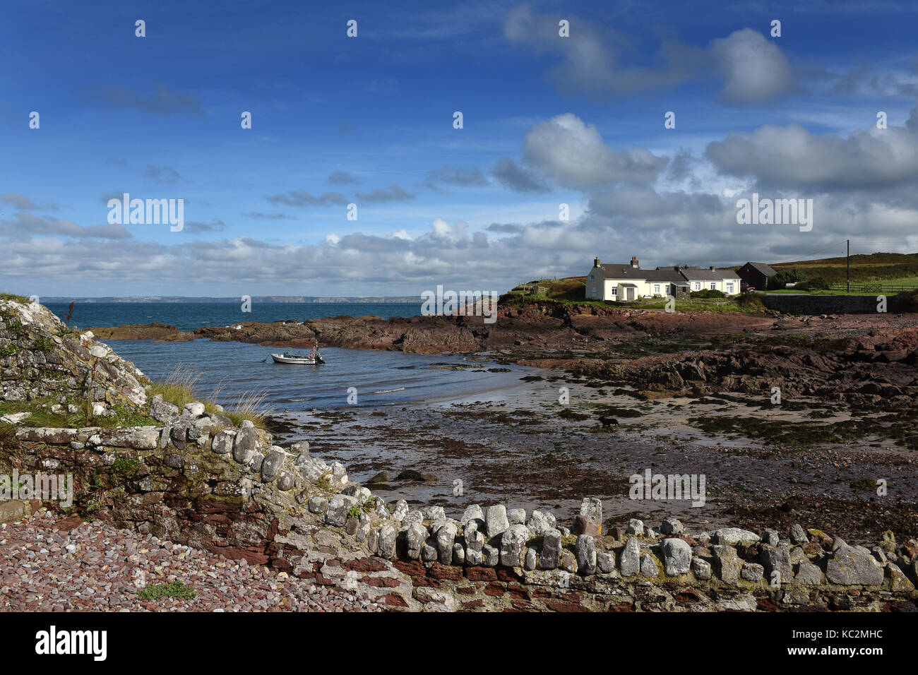 St Brides Bay on the Pembrokeshire coastline in West Wales Uk Stock ...