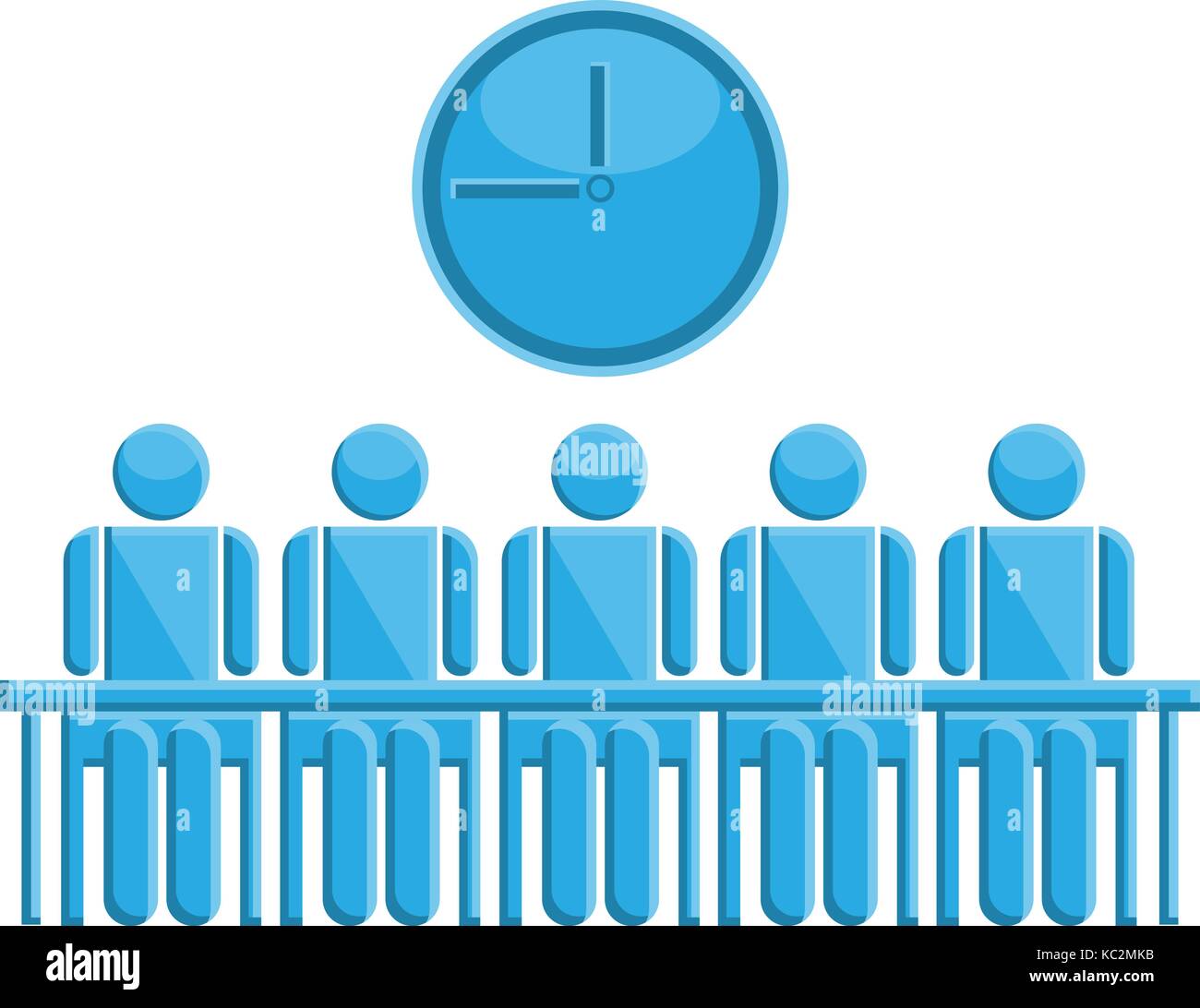 People in meeting time symbol, vector Stock Vector Image & Art - Alamy