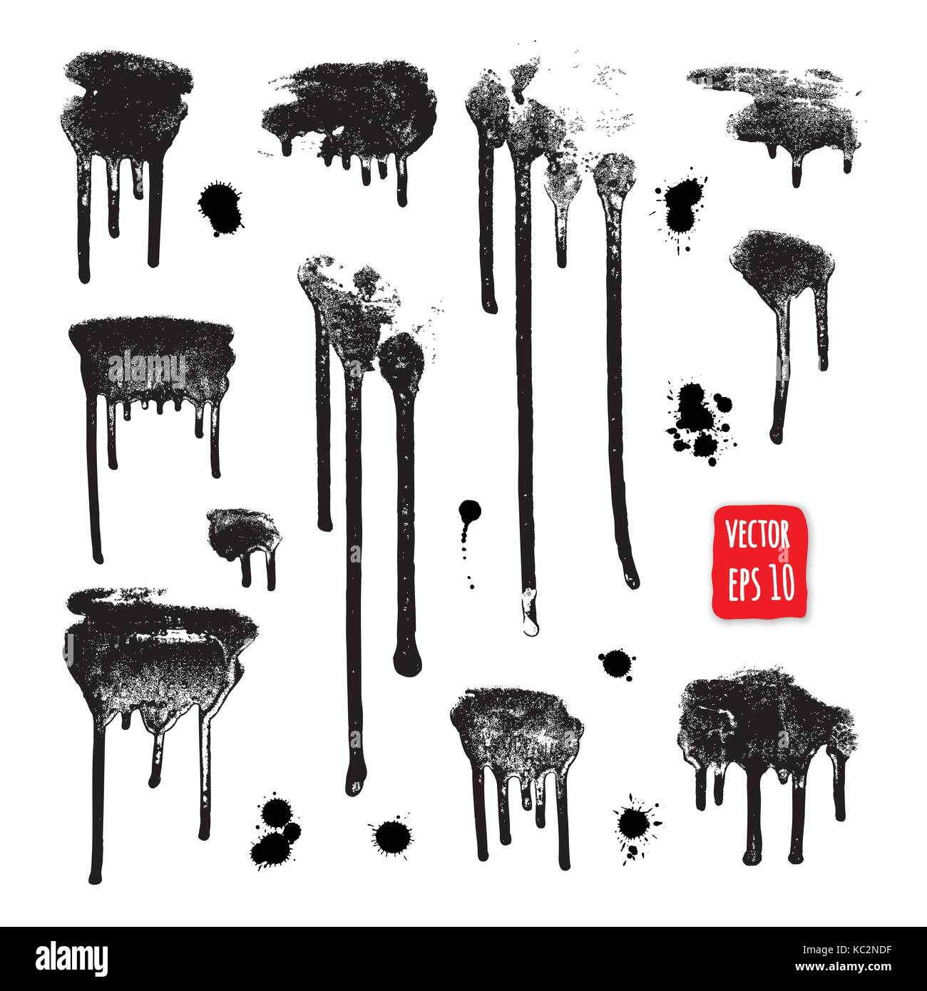 Black and white ink drops Stock Vector Images - Alamy
