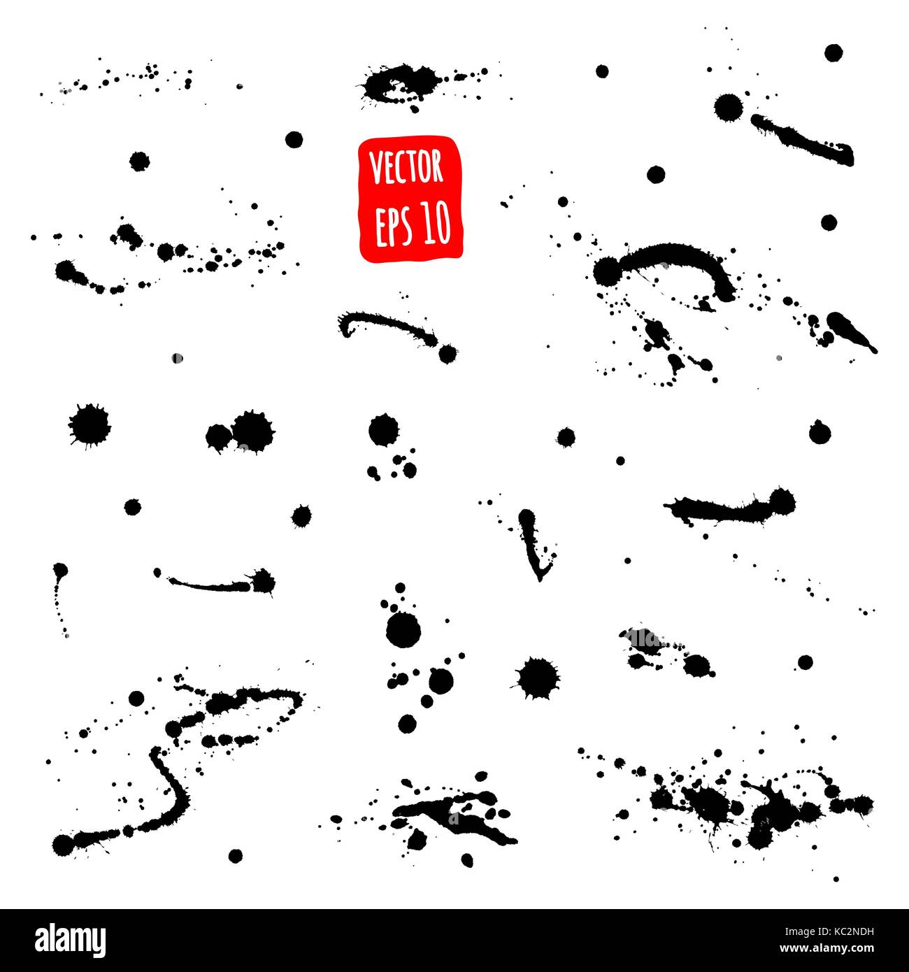 Black and white ink drops Stock Vector Images - Alamy