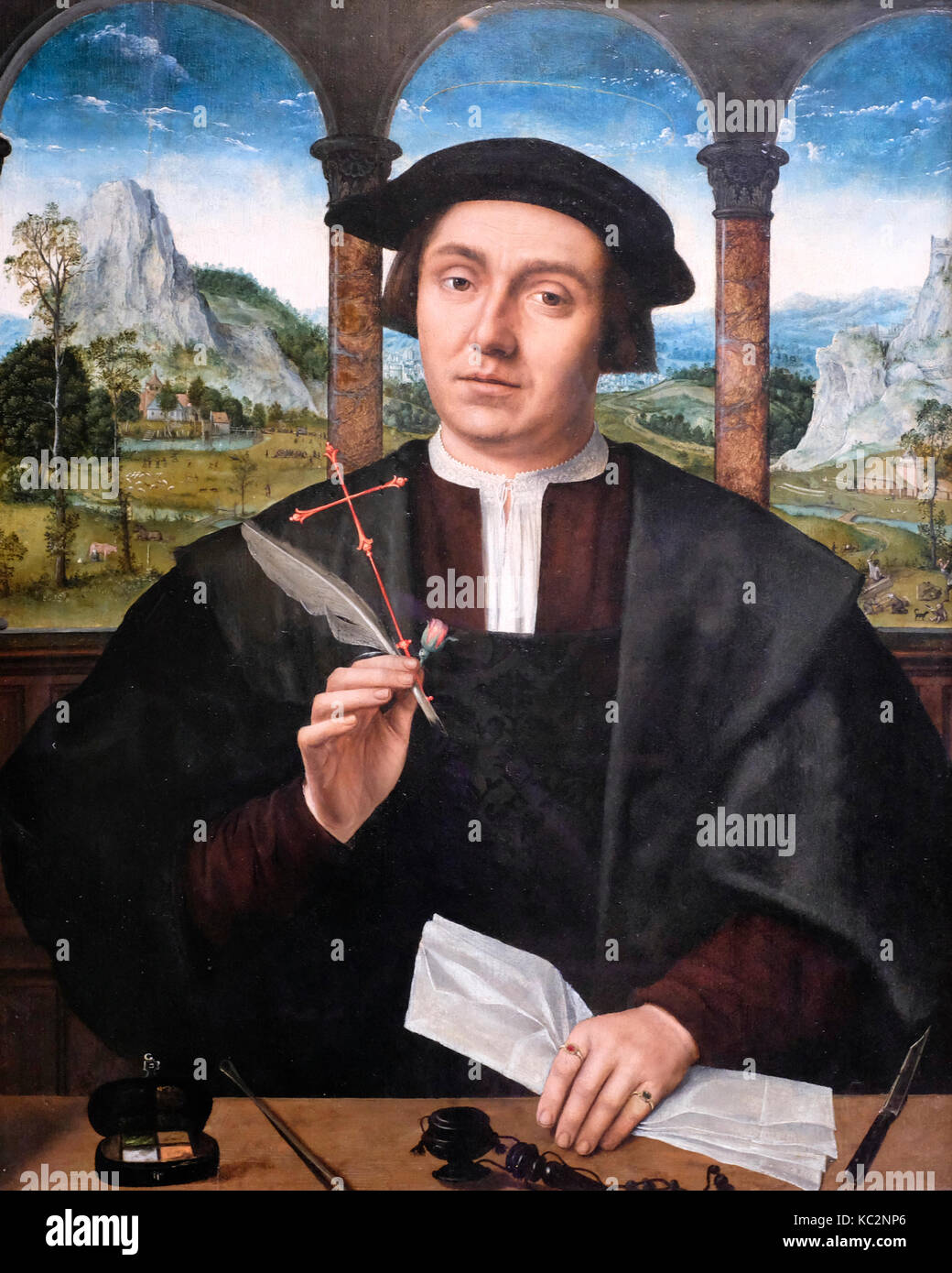Portrait of a Man - Quinten Massys, circa 1510 Stock Photo - Alamy