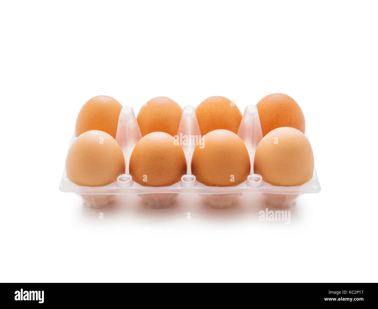 Organic Eight Egg Pack Isolated on White Stock Photo - Alamy