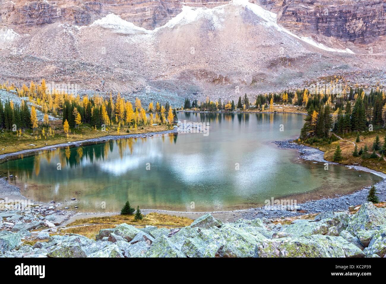 Alpine Lake Landscape on Opabin Plateau on Great Hiking Trail above ...