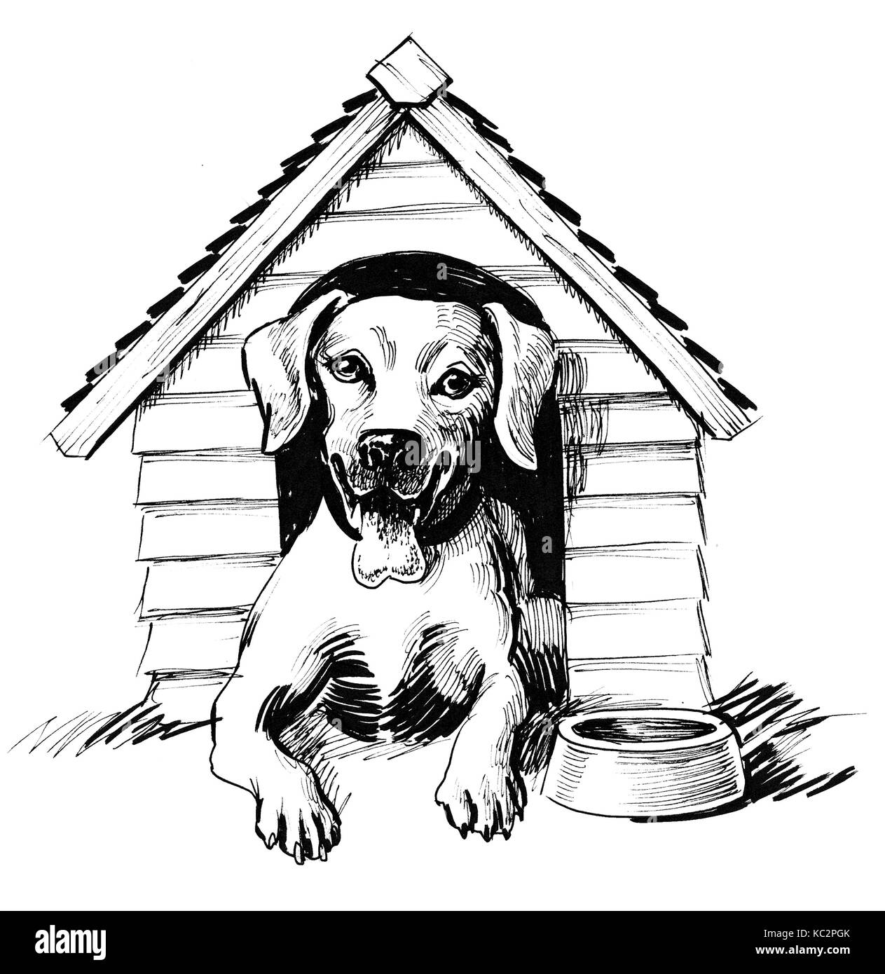 Dog House Clip Art Black And White