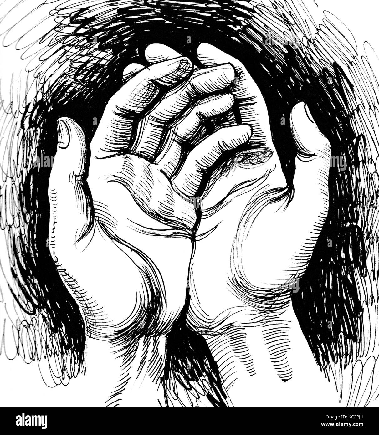 Human hands Black and White Stock Photos & Images - Alamy