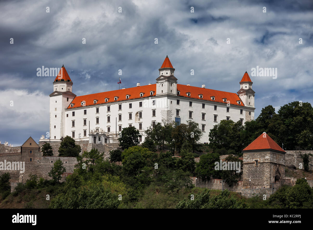 Slovakia, Bratislava Castle (Bratislavsky Hrad), historic city landmark ...