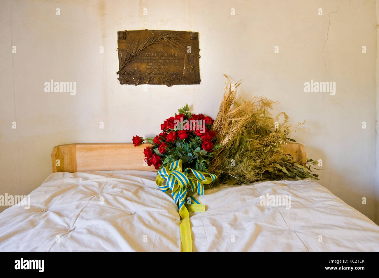 Giuseppe Verdi's house, Roncole Verdi, province of Parma, Italy Stock ...