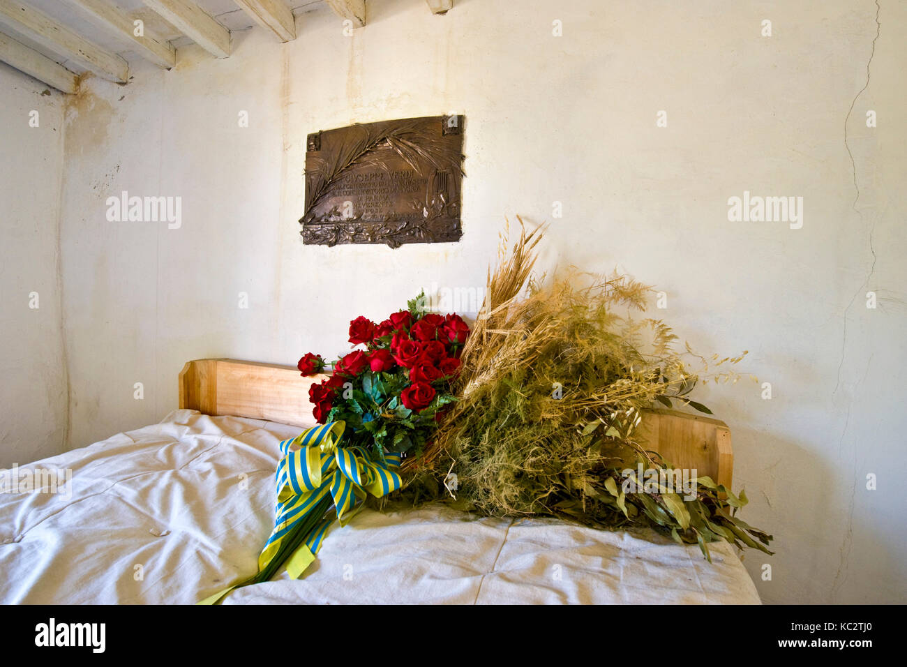 Giuseppe Verdi's house, Roncole Verdi, province of Parma, Italy Stock ...