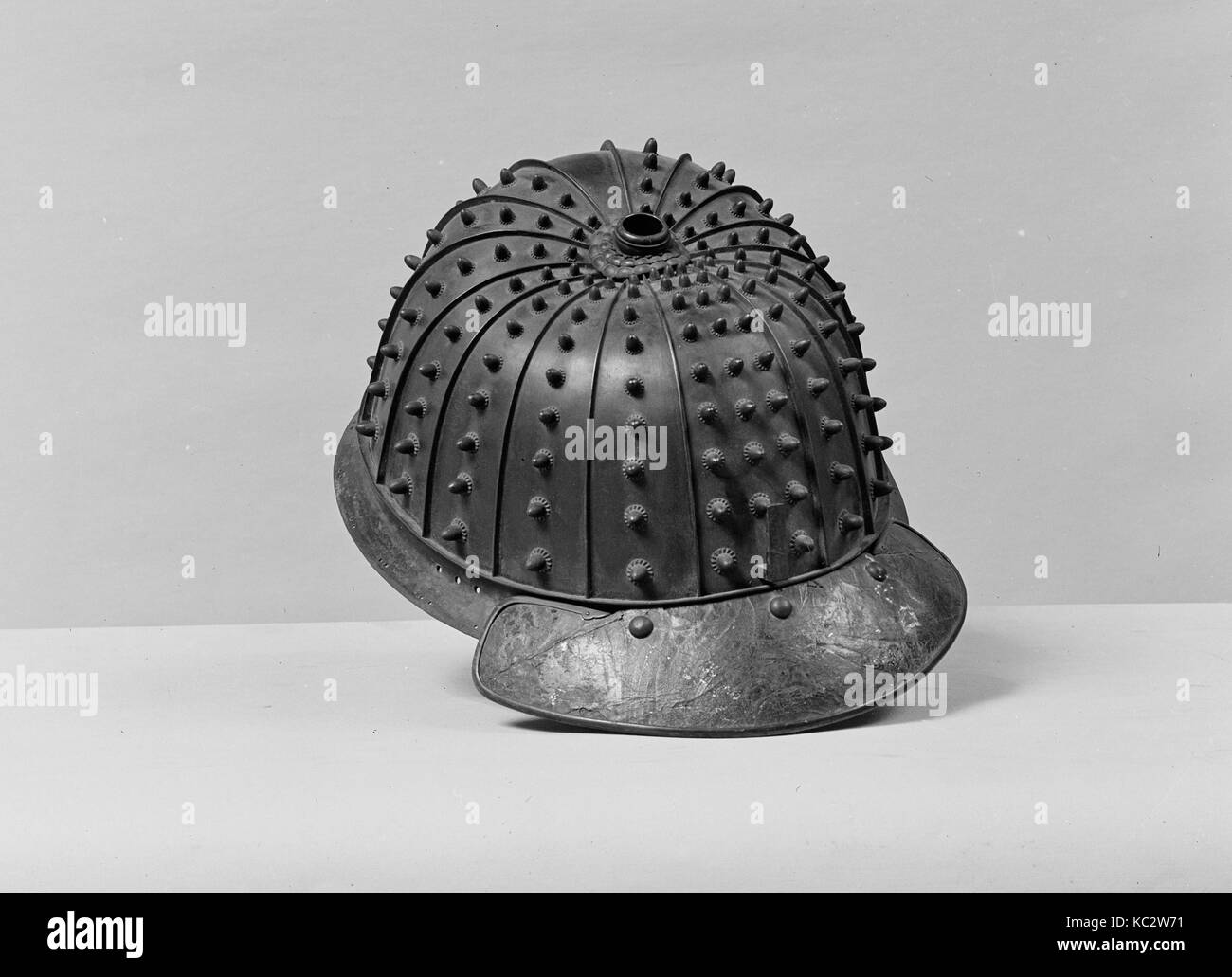 Helmet (Hachi), 17th century, Japanese, Iron, leather, lacquer, gold ...