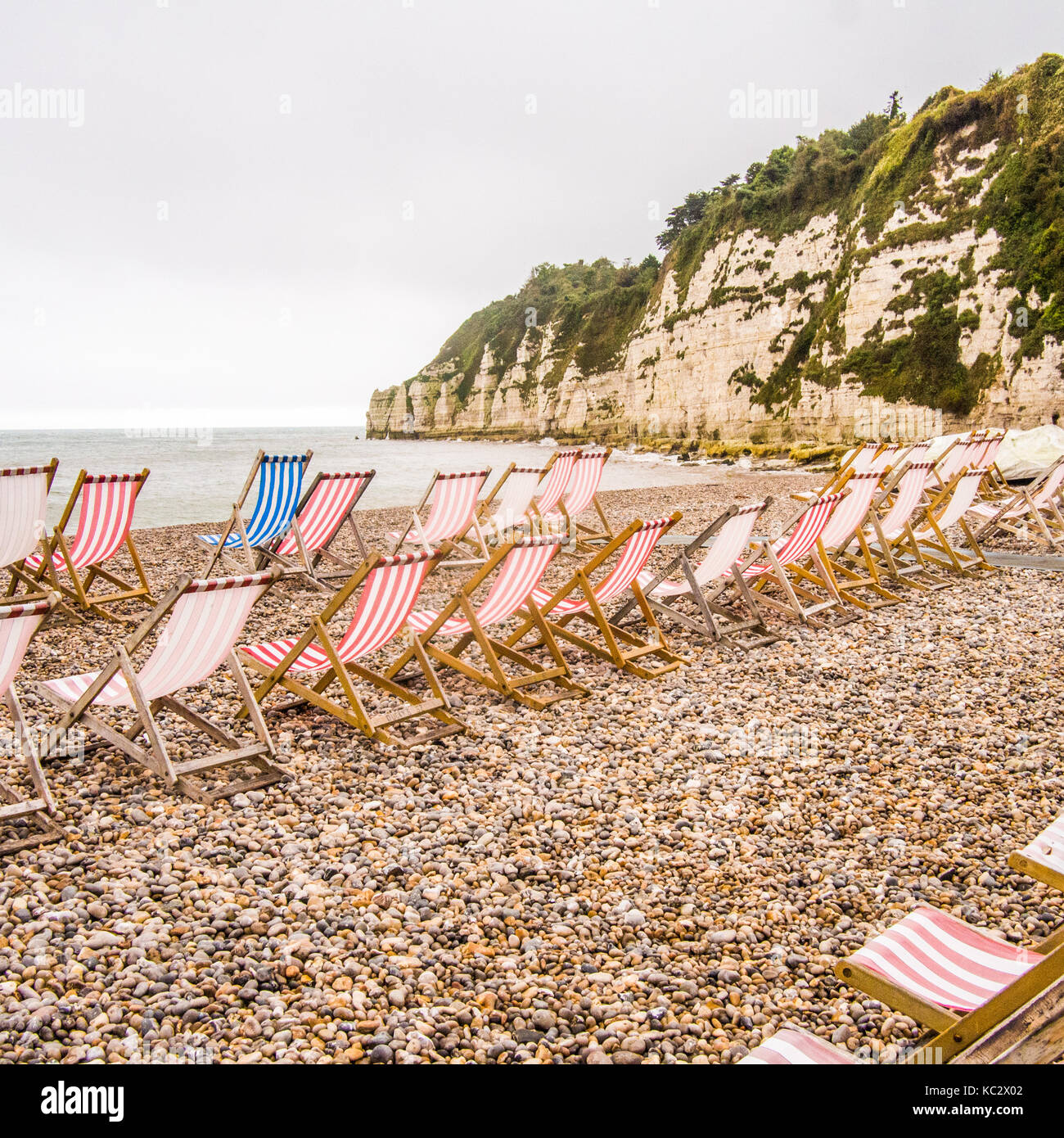 Beach at the Village of Beer in Devon England Stock Photo - Alamy