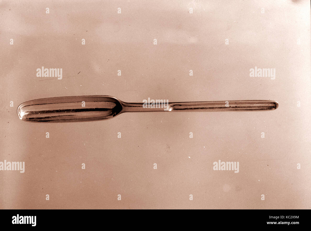 Marrow Spoon, 1700–1800, Made in England, British, Silver, L. 7 7/8 in ...